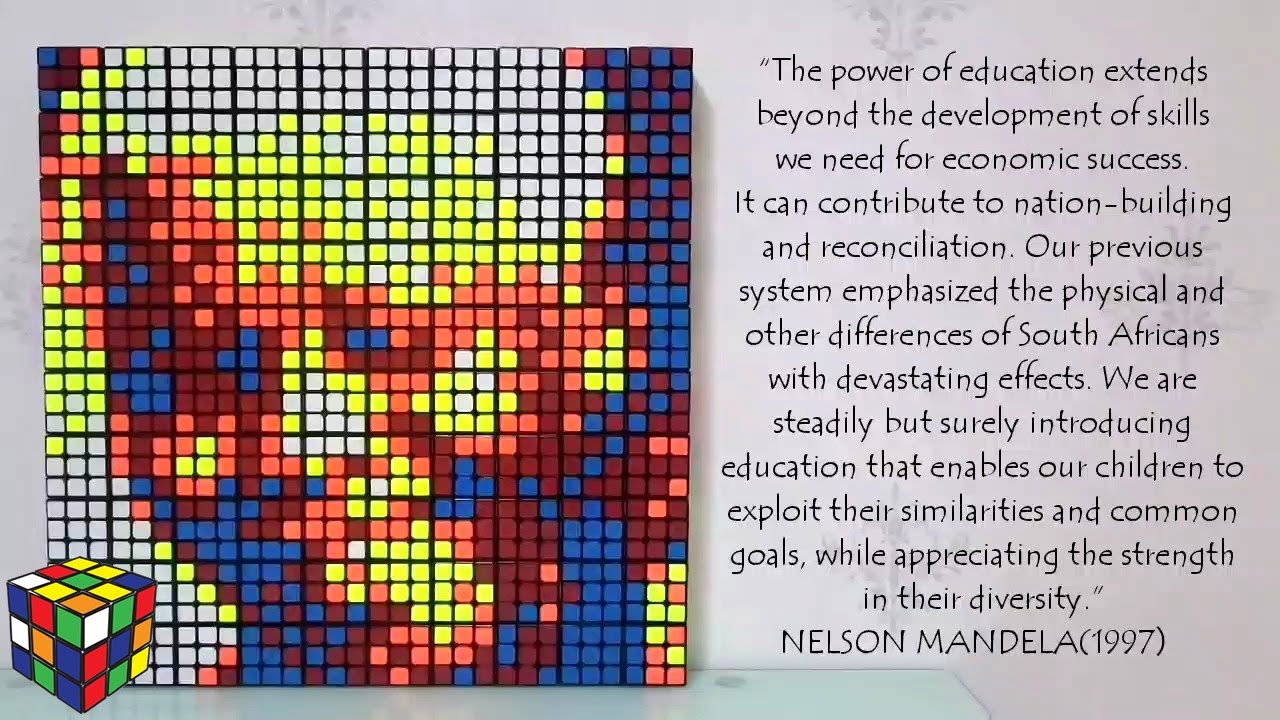 NELSON MANDELA - Education(1997)100 3x3 Rubik's Cube 曼德拉 教育 魔方 扭計骰 ...