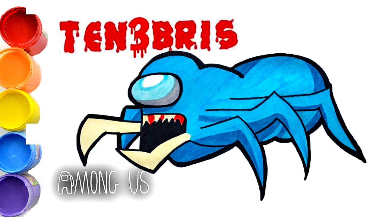 HOW TO DRAW AND COLOR TEN3BRIS - AMONG US VERY EASY AND STEP BY STEP ...