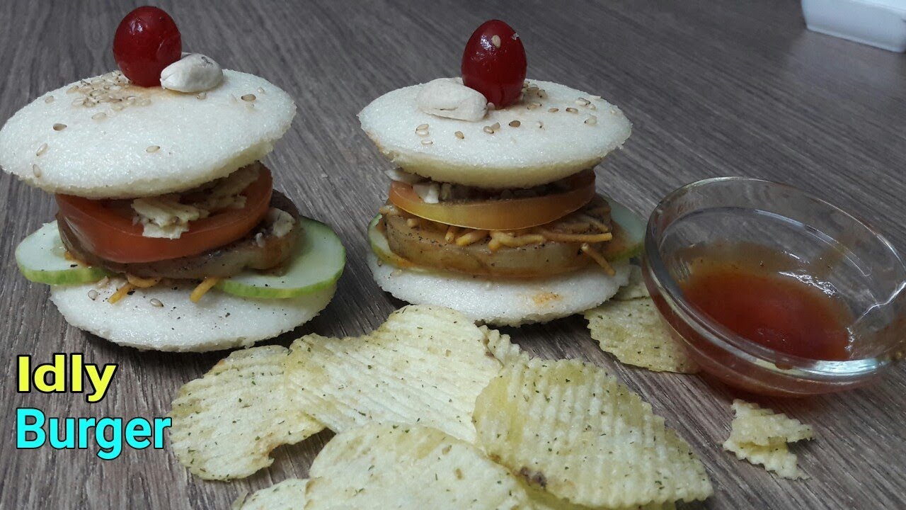 Idli burger | ఇడ్లీ బర్గెర్ | Break fast/snack | Simple & Quick Recipe ...
