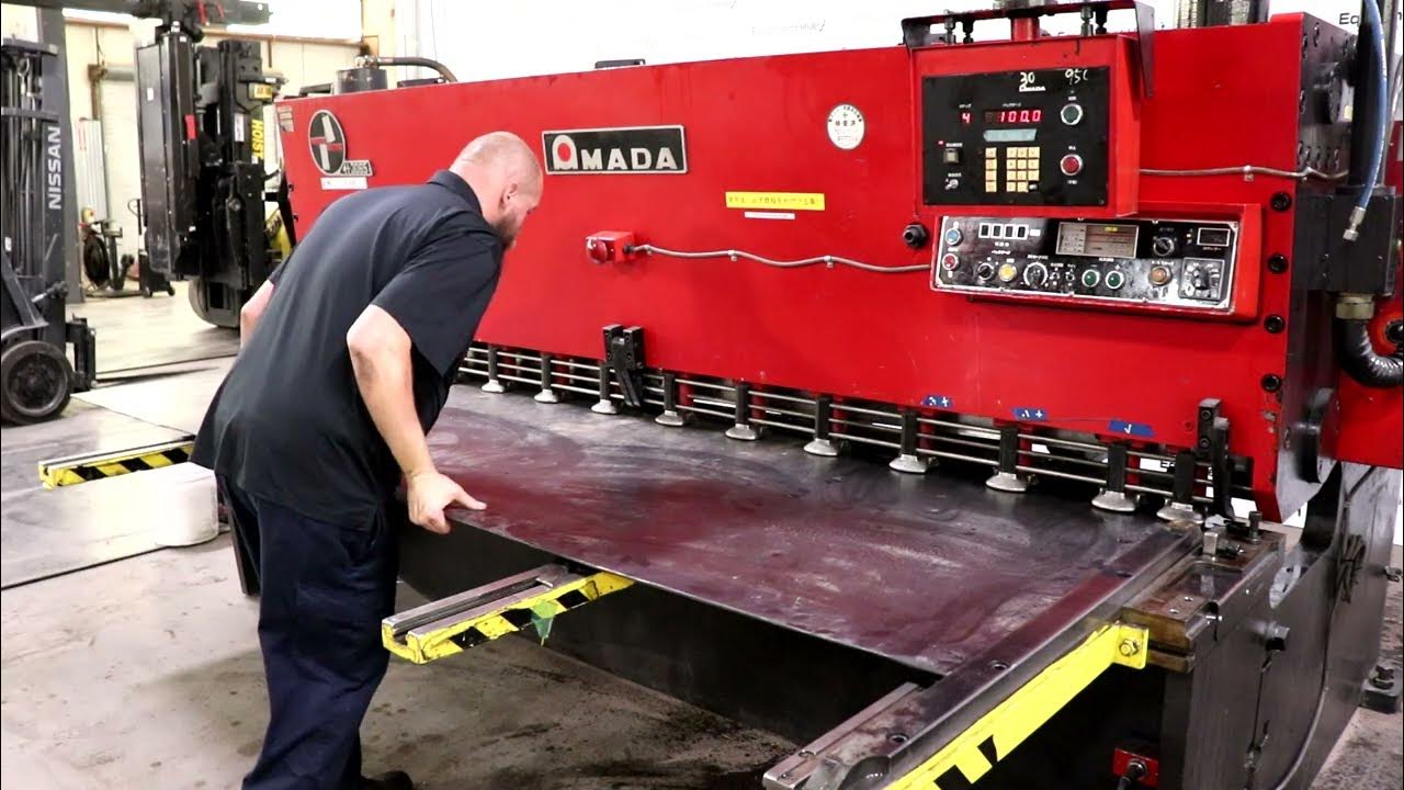 Amada H-3065 1/4" x 10' Hydraulic shear - YouTube