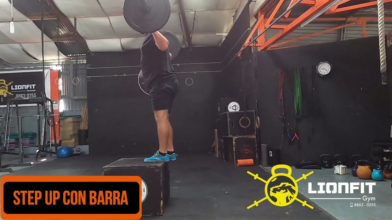 Step up con barra - YouTube