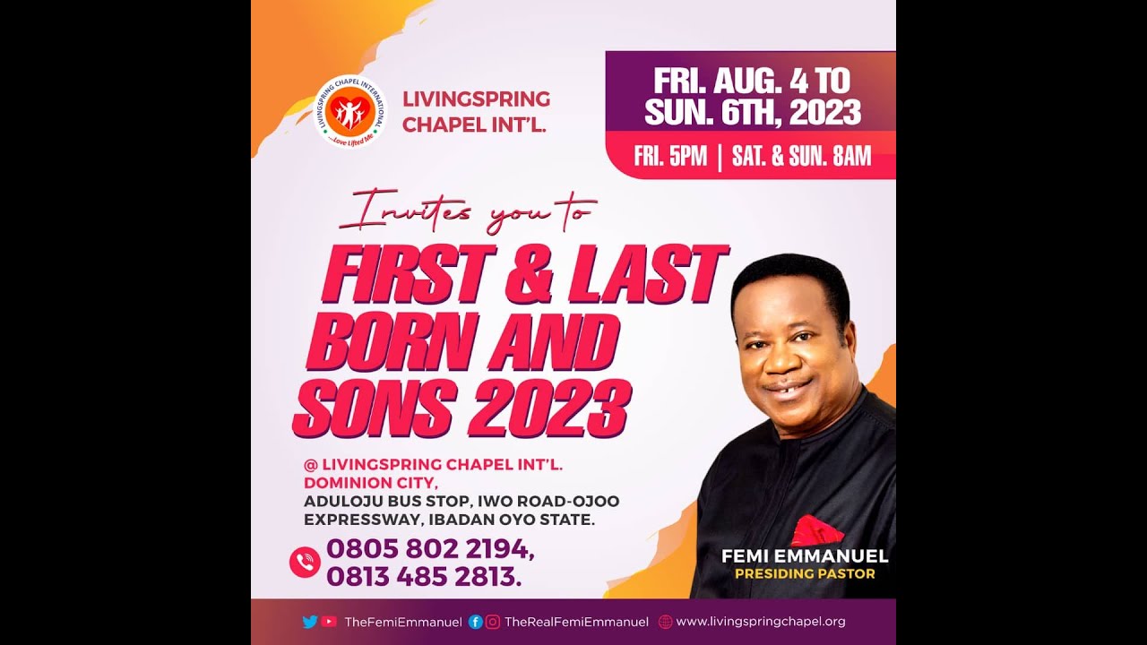 Glorious Sunday Service || First and Last Born and Sons 2023, Day 3 ...