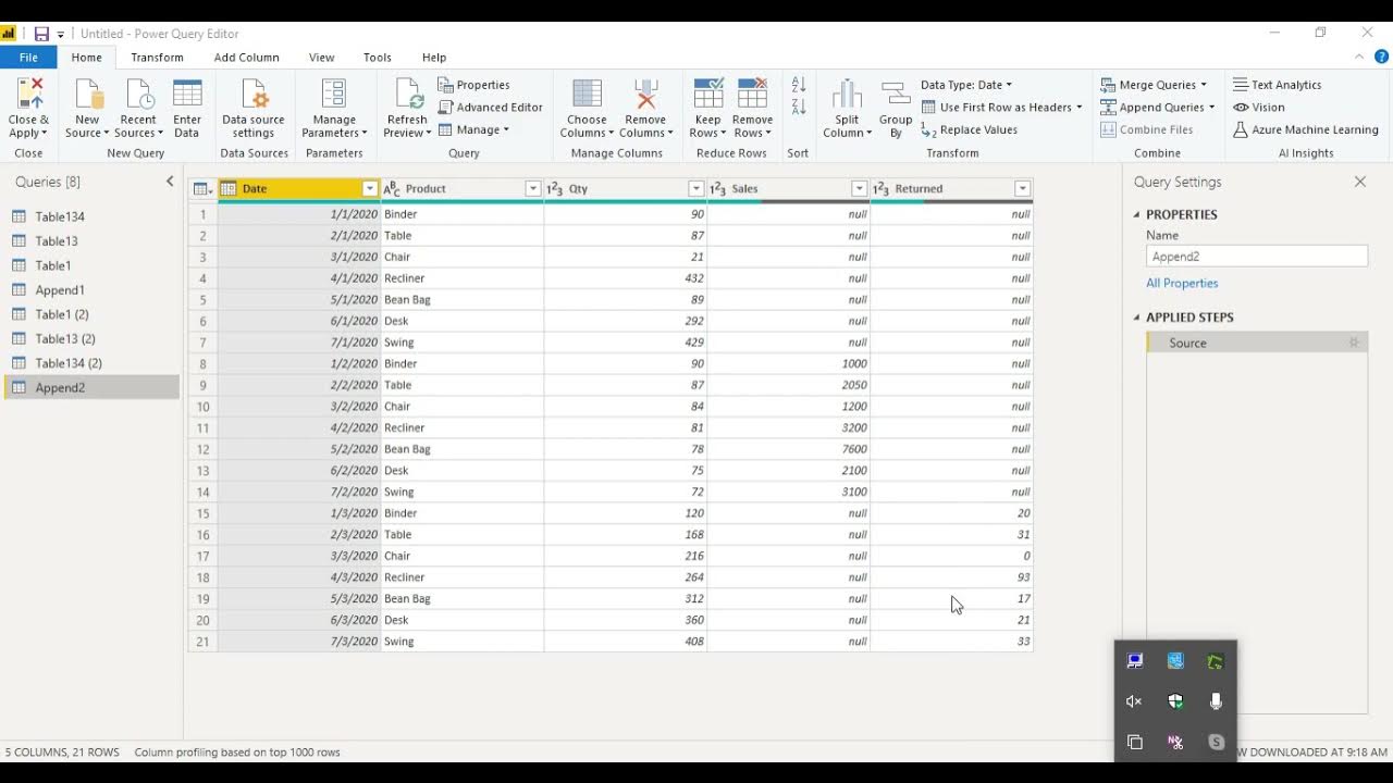 How To Append Different Tables With Different Columns In Power BI how-to-append-different-tables-with-different-columns-in-power-bi