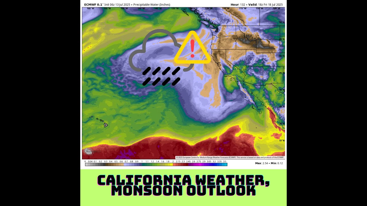 July 13th California Weather: Heat and Monsoon Chances - YouTube