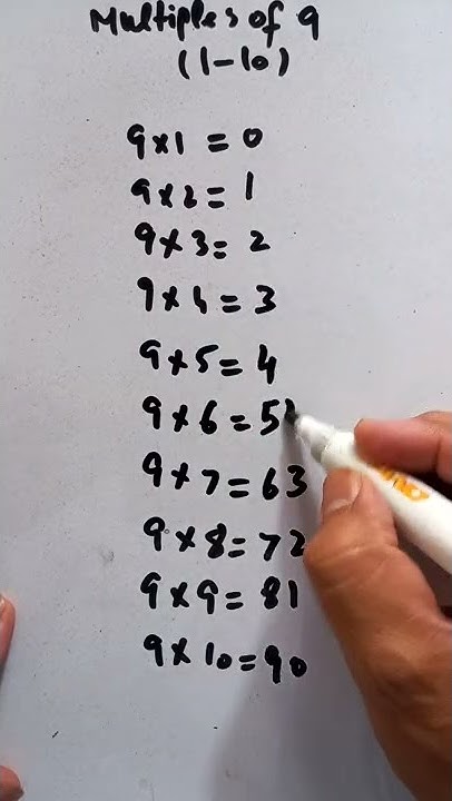 multiples of 9 - YouTube