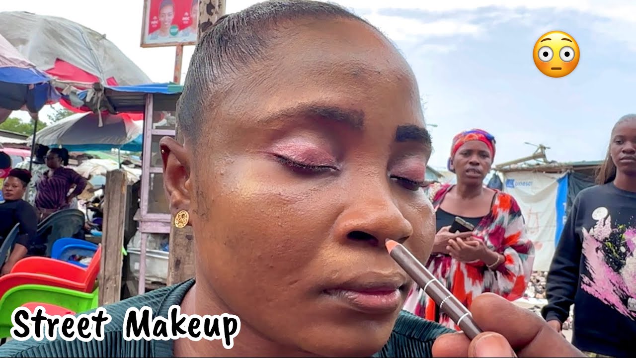 I DID MY MAKEUP ON THE STREET IN THE MARKET. MUA did her own thing on ...