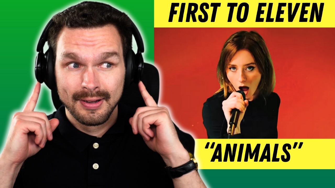 First To Eleven covers Nickelback "Animals" - Singer's Reaction - YouTube