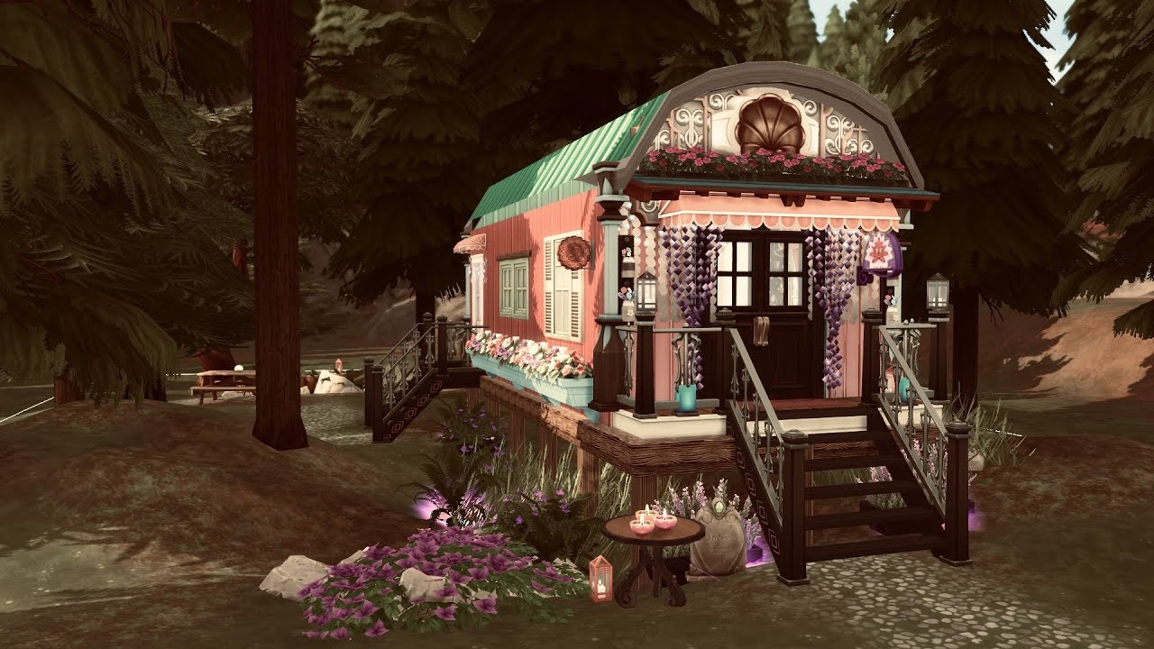 Psychic's Tiny Caravan 🔮 The Sims 4 Speed Build - YouTube