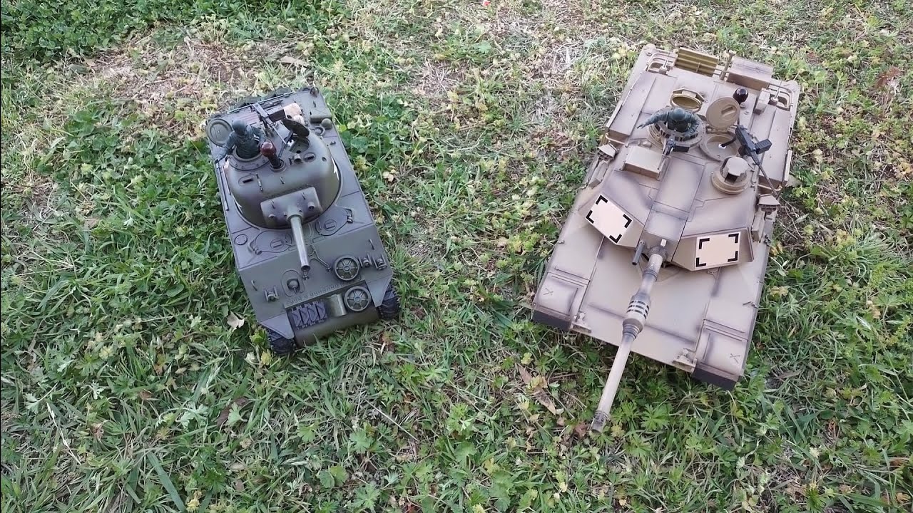 1/16 M1A2 Abrams and M4A3 Sherman Battle Tanks from Motion RC. Thanks ...