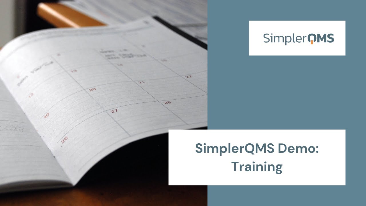 SimplerQMS Demo: Training - YouTube