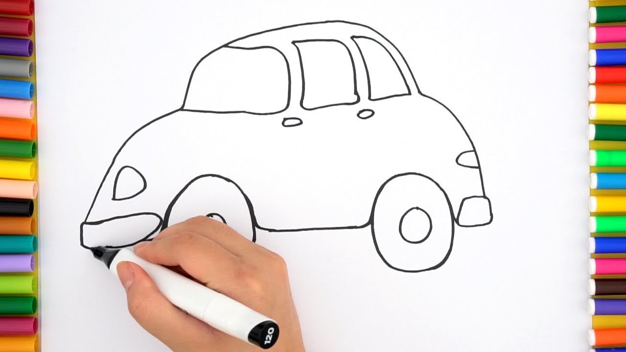 How To Draw Cars - Drawing Video For Kids - Coloring Pages For Toddlers ...