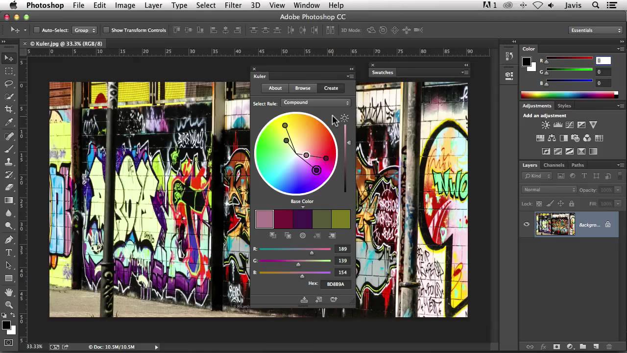 Como utilizar el panel Kuler para crear armonías de color... - YouTube