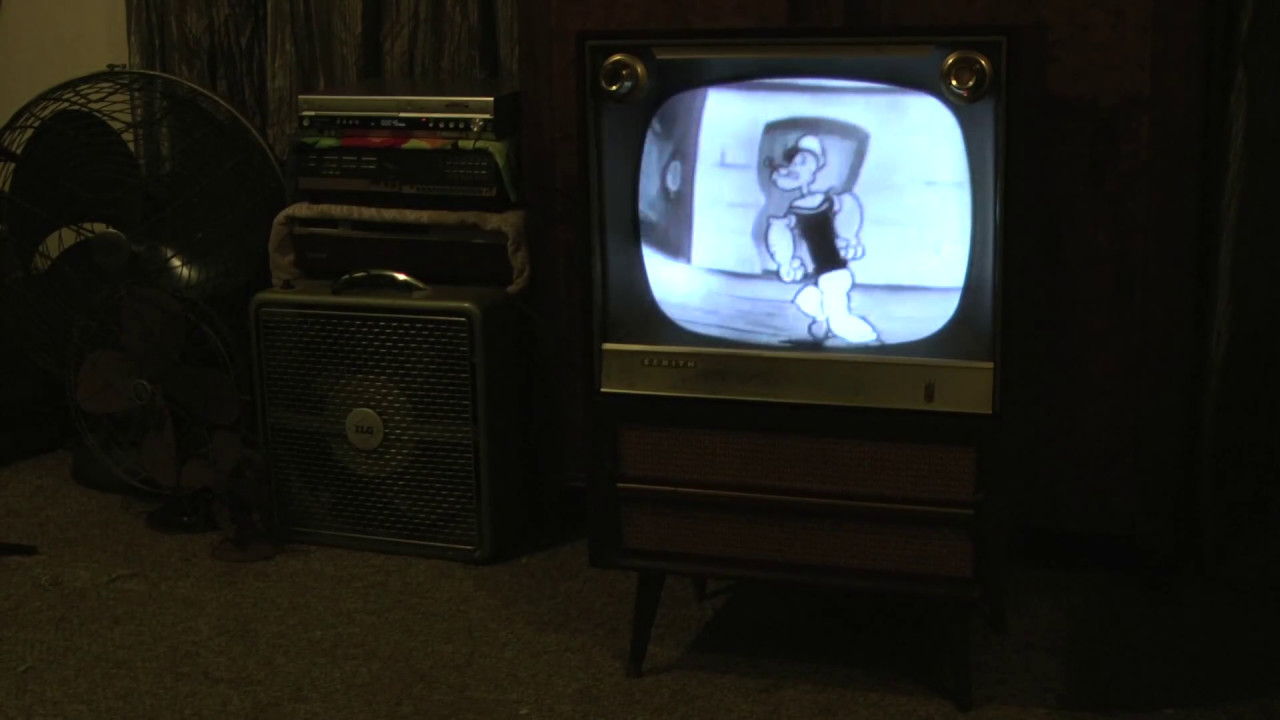1958 Zenith 82245R B&W Console TV - YouTube