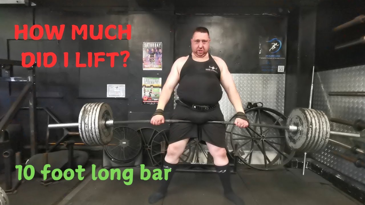 Maxing Out on The 10 Foot Long Kratos Bar Deadlift - YouTube