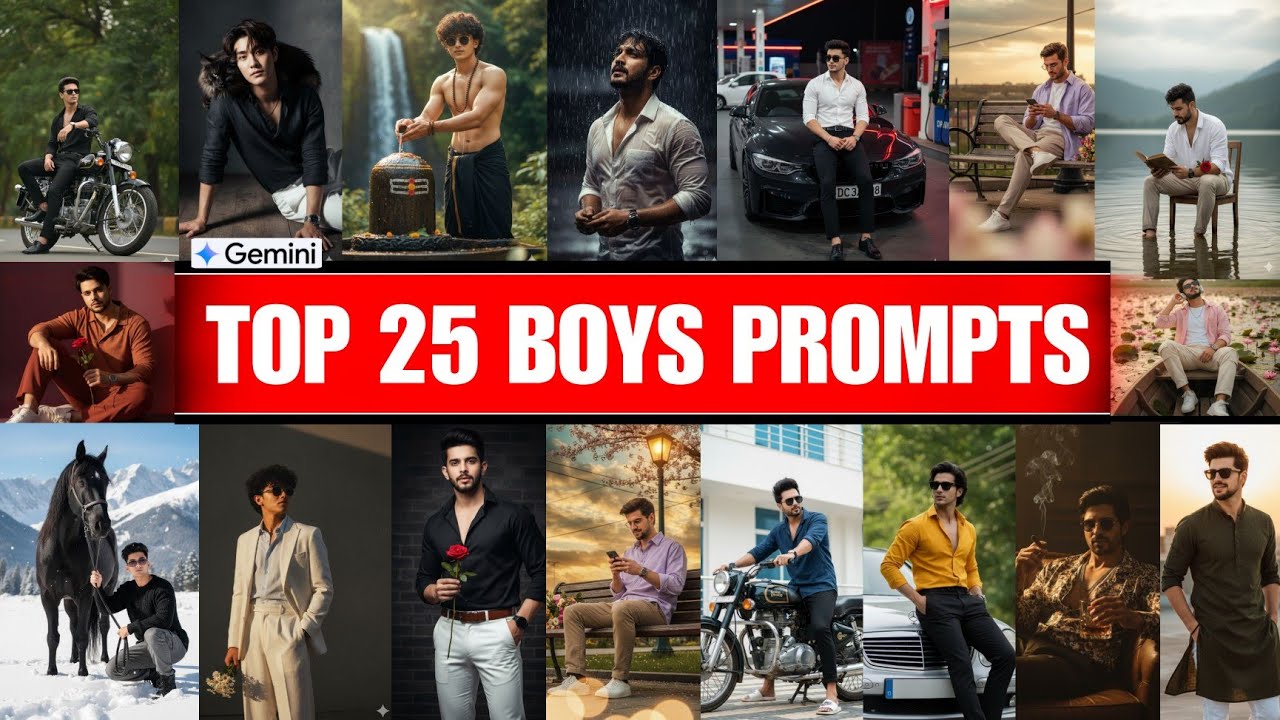New Gemini Ai Prompts for Boys | Top 25 Boys prompts | Gemini Trending ...