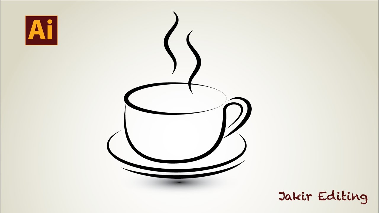 Tea Cup design | illustrator logo design tutorial | adobe illustrator ...