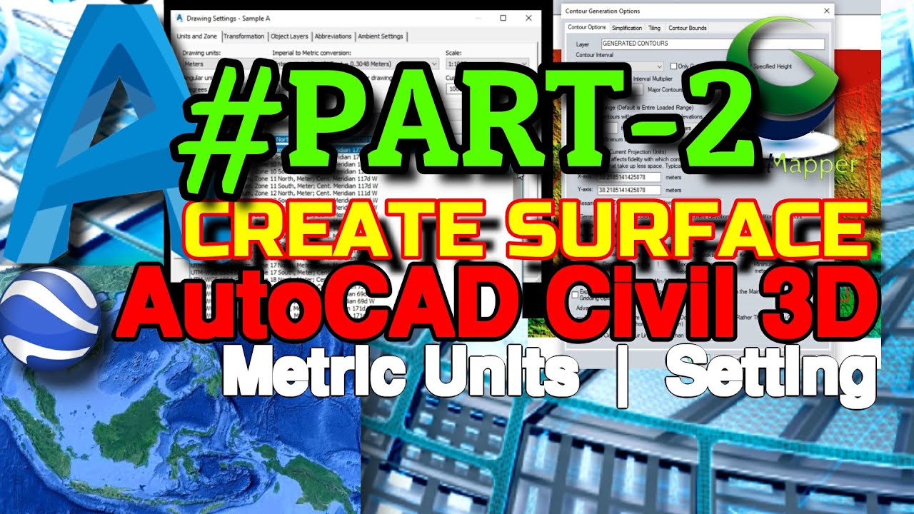 Create Surface and Setting Metric Units | Civil 3D Tutorial Part 2 ...