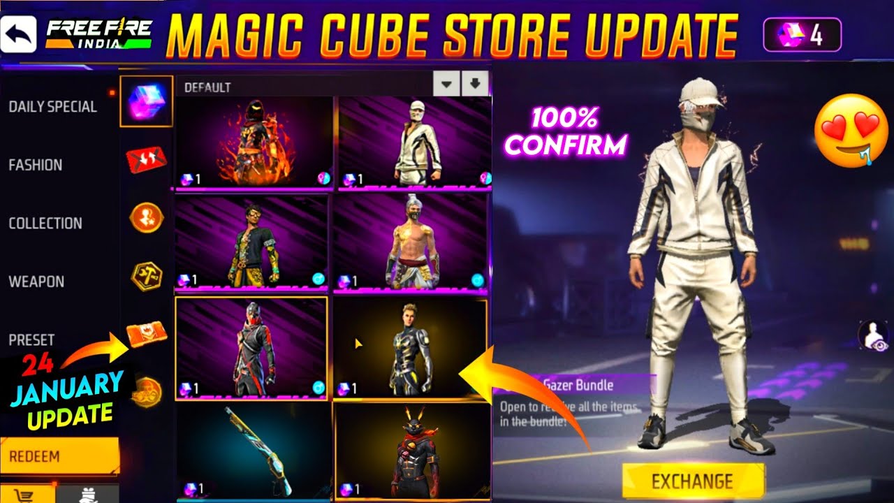 24 January Magic Cube Store Update 🤯 | New Magic Cube Bundle | Free ...