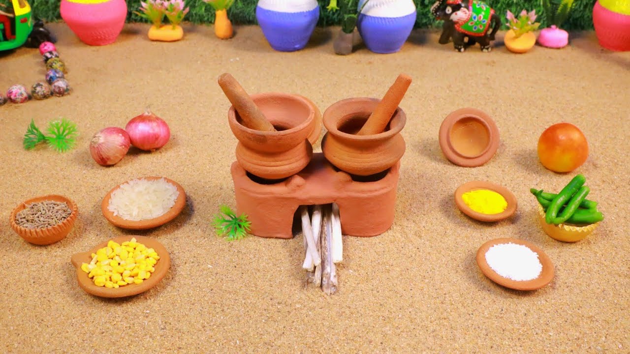 Miniature chawal daal recipe|indian deshi food chawal daal recipe|mini ...