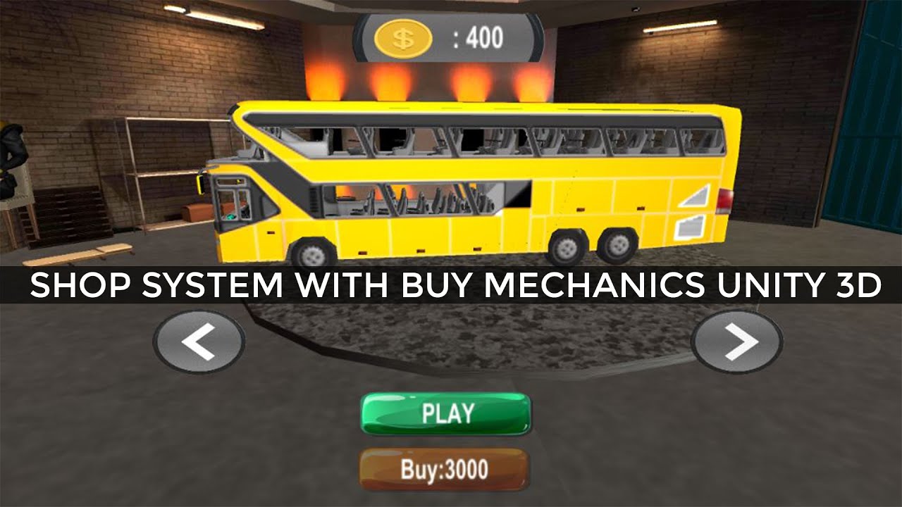 Shop System In Unity | Bus Selection With Cash Save System And Buy ...