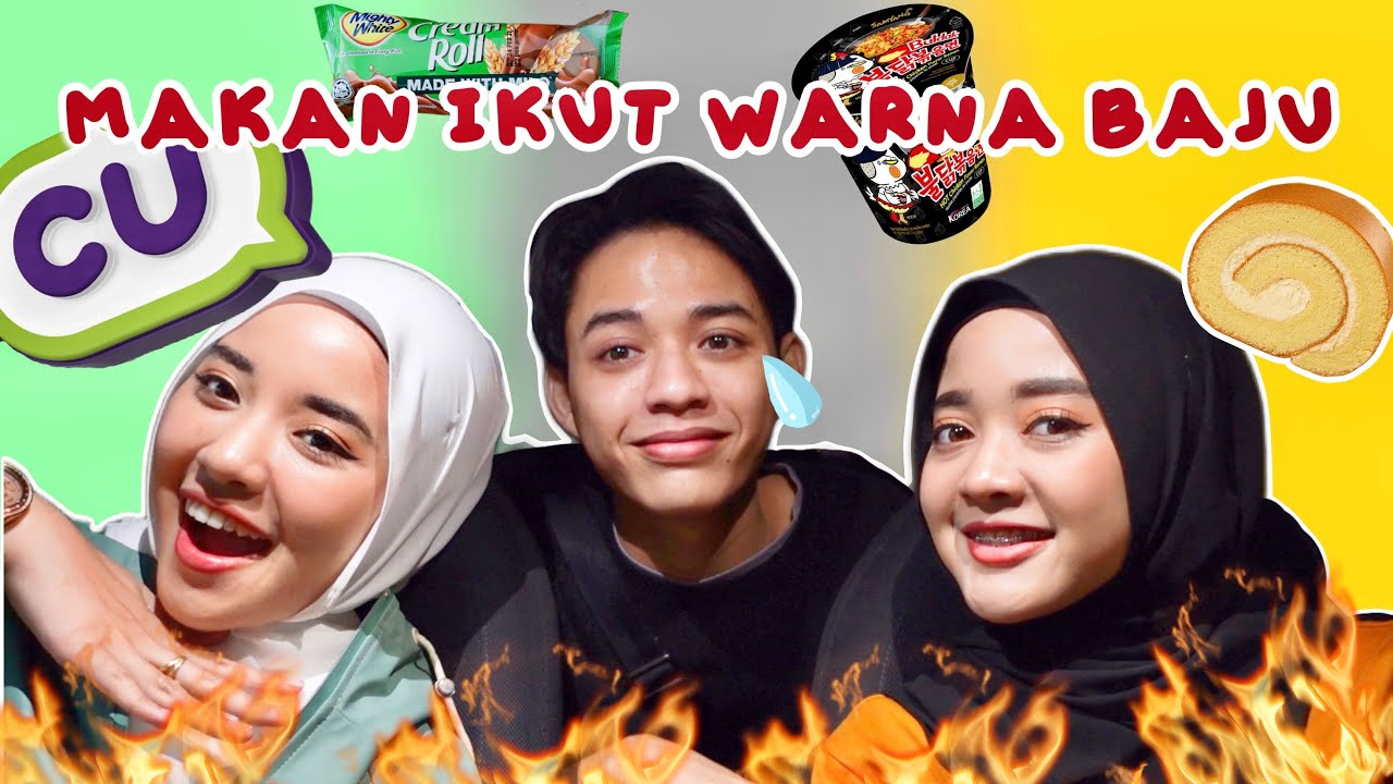 MAKAN IKUT WARNA BAJU ( CU MART EDITION ) - YouTube