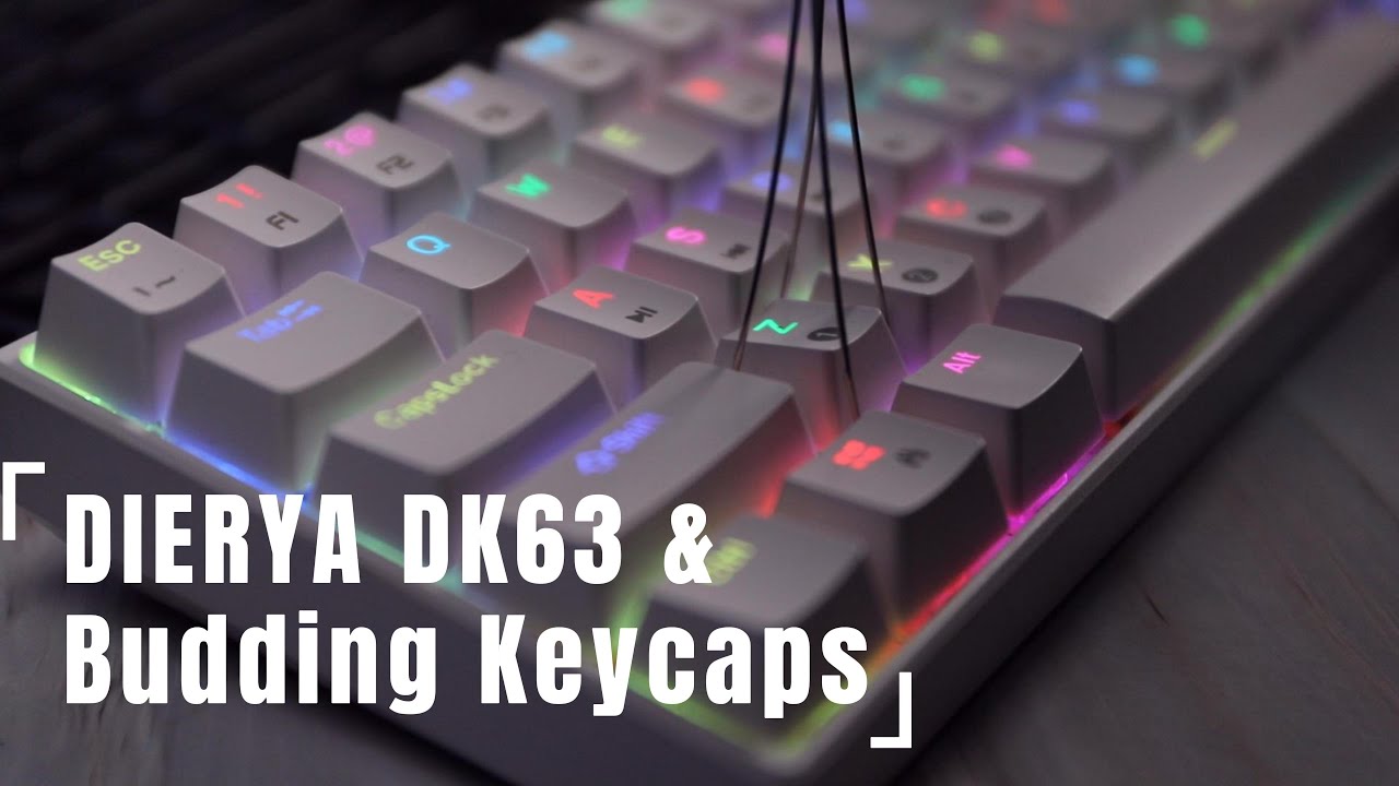 DIERYA DK63 & DIERYA Budding Keycaps | Colorful RGB - YouTube