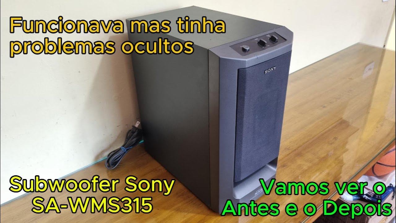 Como é por dentro do Subwoofer Sony SA WMS315 - YouTube