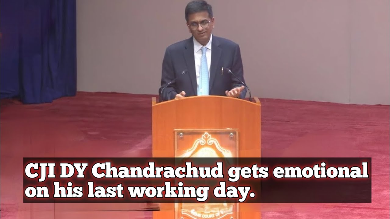 LIVE: Outgoing CJI D.Y. Chandrachud' speech at his farewell ceremony # ...