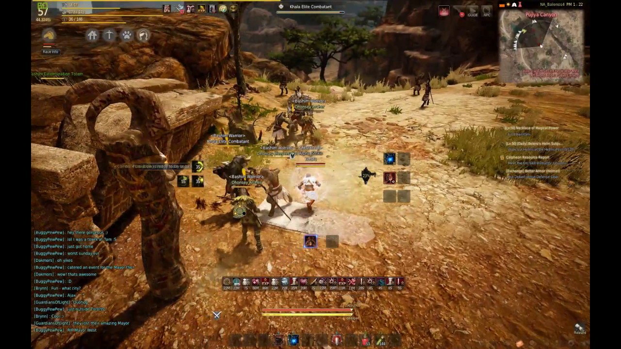 BDO - 57 Striker (pre-awakening) grinding Bashims - YouTube