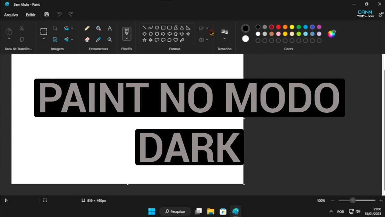 Como deixar o Paint em modo dark windows 11 - YouTube