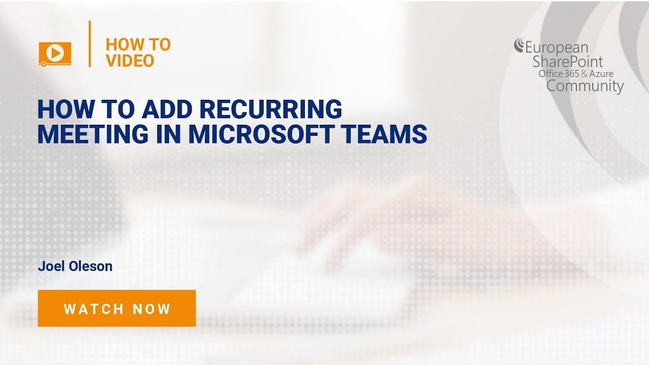 How To Add Recurring Meeting In Microsoft Teams YouTube how-to-add-recurring-meeting-in-microsoft-teams-youtube