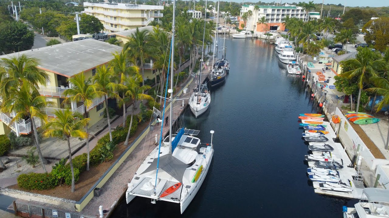 Marina Del Mar Resort & Marina, Key Largo, Florida Keys. 4K Go Pro And ...