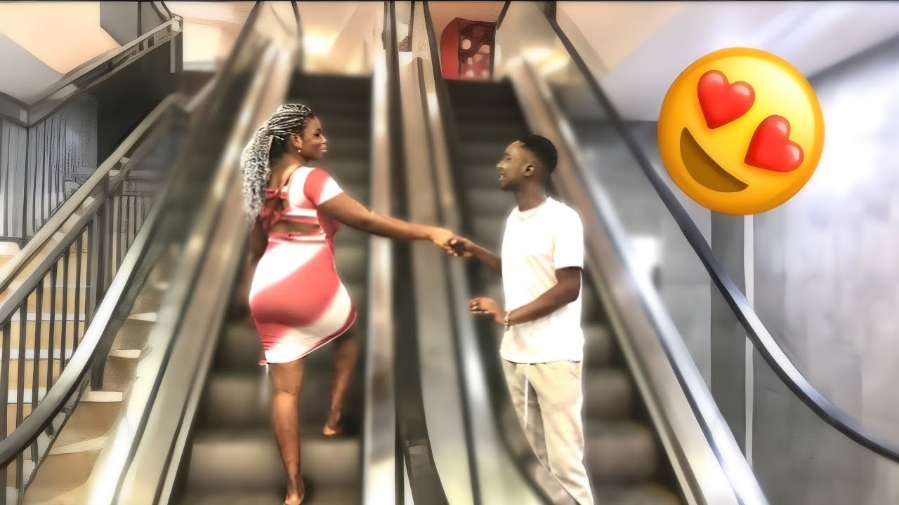GRABBING STRANGERS CHEEKS ON THE ESCALATOR!!! - YouTube