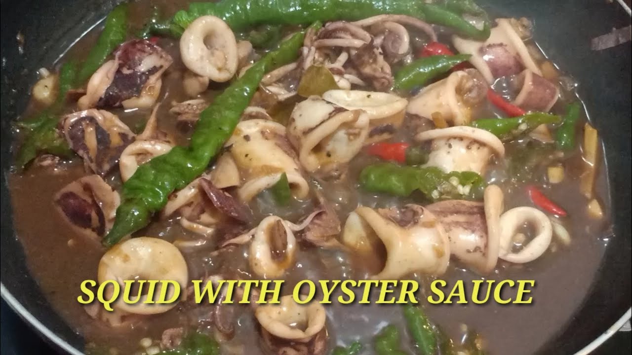 ADOBONG SQUID OR PUSIT NA MAY OYSTER SAUCE AT BREAD CRUMBS [cooking by ...