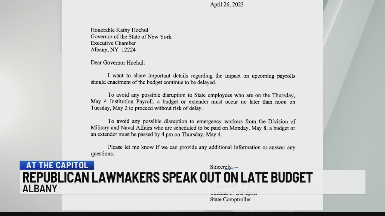 Republican lawmakers speak out on late budget - YouTube