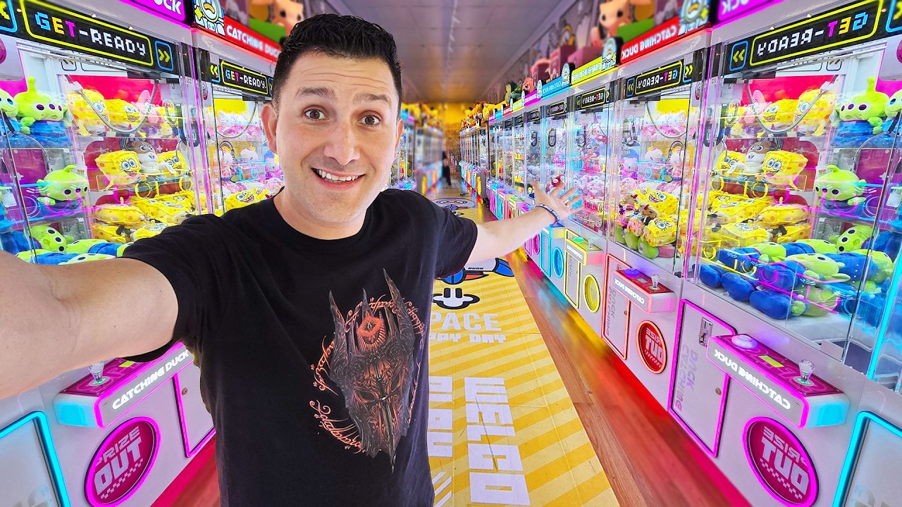 The Most Colorful Claw Machine arcade Ever! - Matte Catching Duck - YouTube