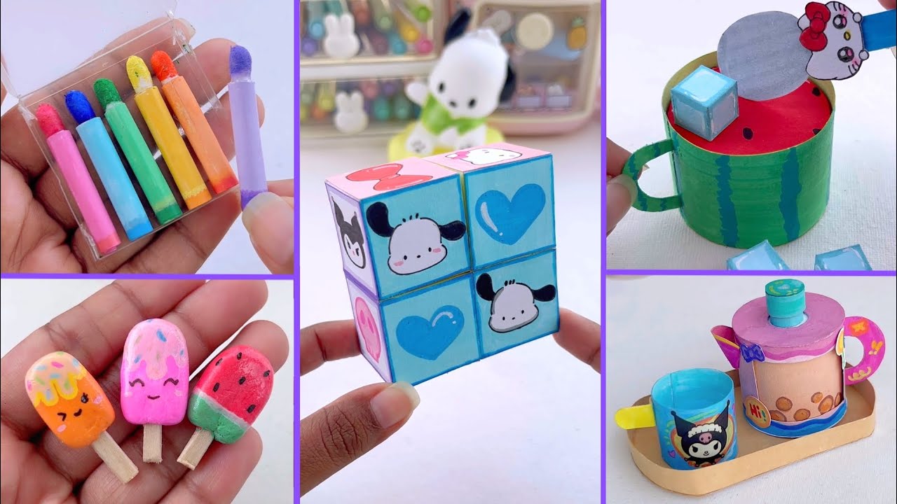 17 DIY Miniature Crafts Idea / Easy Craft Ideas / school hacks / mini ...