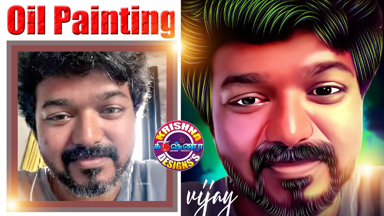 How to oil painting in photoshop tamil tutorials 2020 | KRISHNA DESIGNS ...