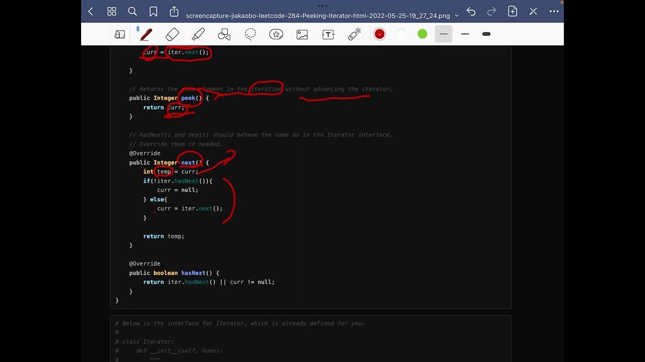 贾考博 Leetcode 284 Peeking Iterator Youtube