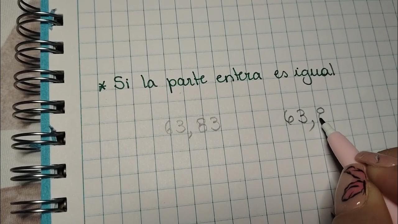 Comparar y ordenar números decimales (5to) - YouTube