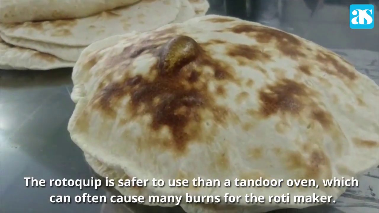 Tandoori roti making machine at a factory in the UK - YouTube