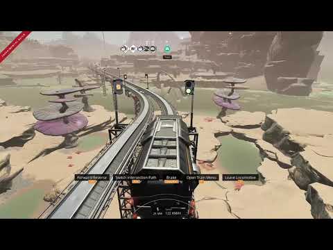 Satisfactory railway around map realtime - YouTube