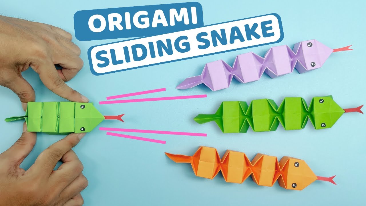Origami Sliding Snake | Paper Snake That Moves! - YouTube