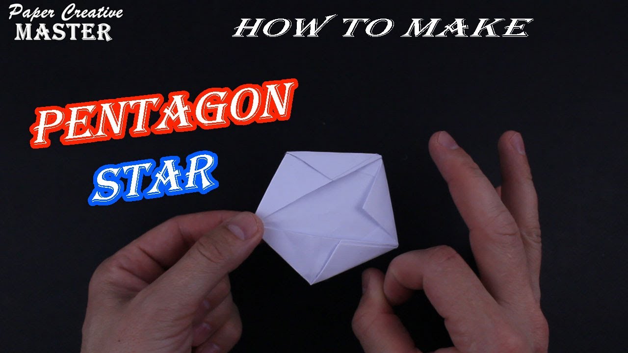 How to make a pentagon star out of paper - YouTube