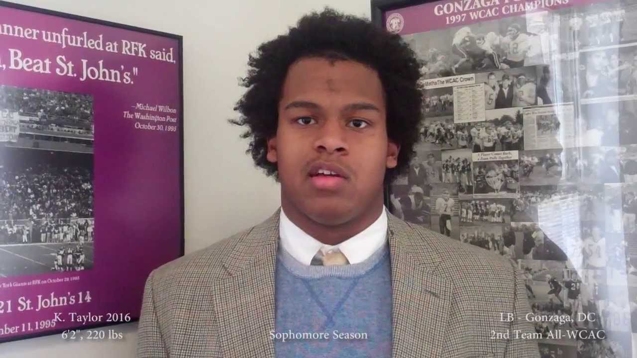 Kyle Taylor, 2016 LB (Gonzaga, DC) - Football Highlight - YouTube