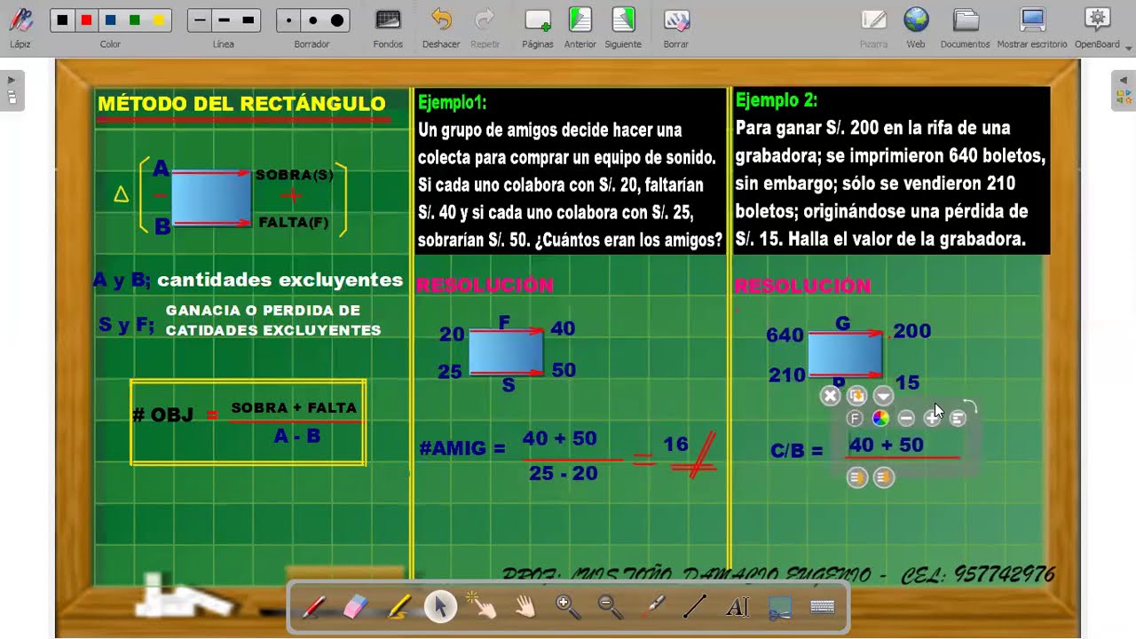 RAZONAMIENTO MATEMÁTICO MÉTODOS OPERATIVOS II (MÉTODO DEL RECTÁNGULO ...