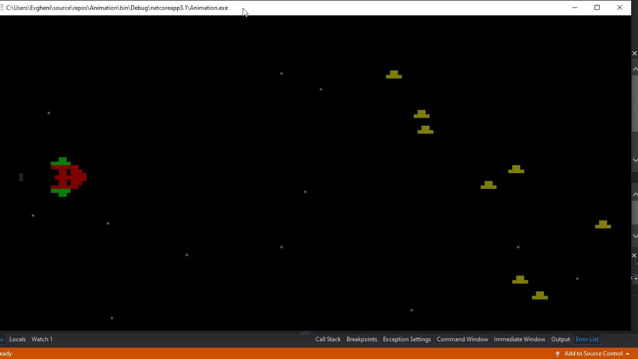 C# Console Game (Command Line) like Space Impact - YouTube