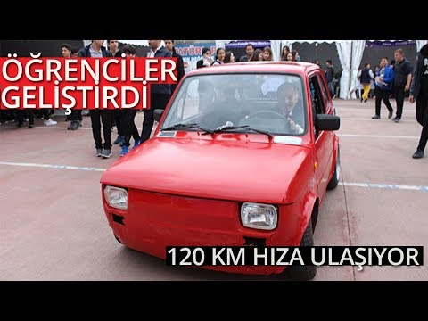 Öğrencilerin Geliştirdiği 120 Kilometre Hıza Ulaşan Elektrikli Araca Yoğun İlgi