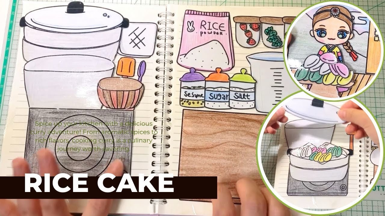[💸paperdiy💸] papercraft ideas how to make rice cake ️ 종이놀이 떡만들기 송편만들기 ...