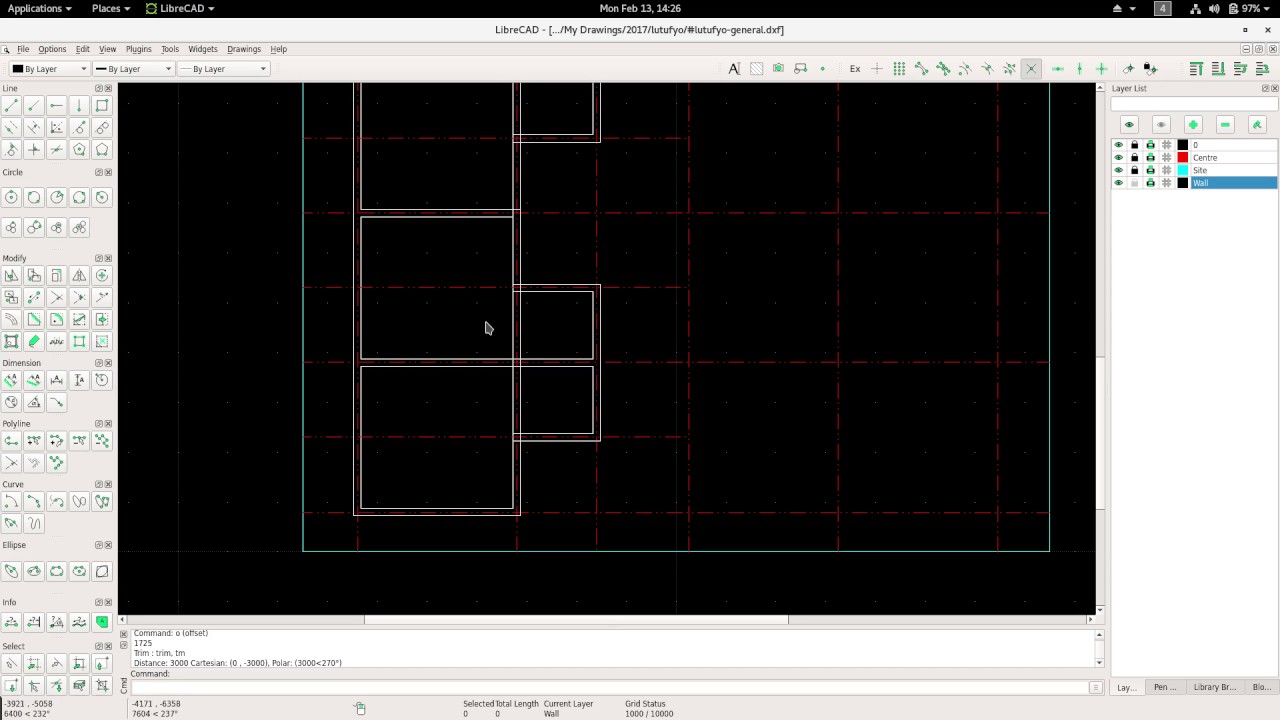 Librecad for Architectural project-1 video-4 - YouTube